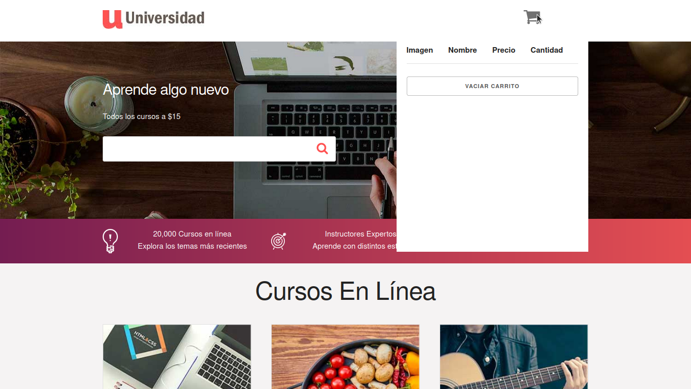 Carrito Compras con Local Storage
